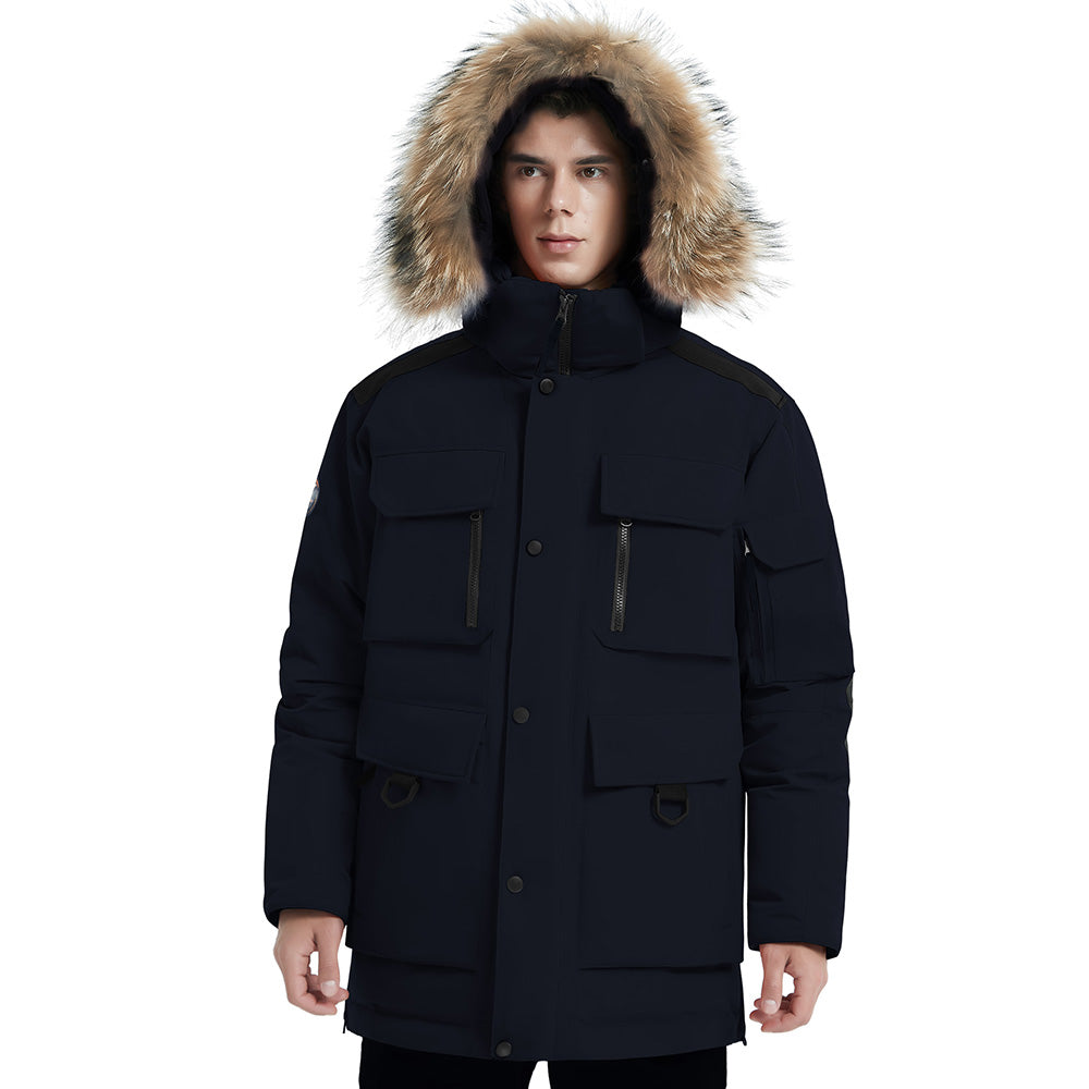 Men's Down Parka Jacket Hooded Insulated Thicken Parka | HARDLAND ...