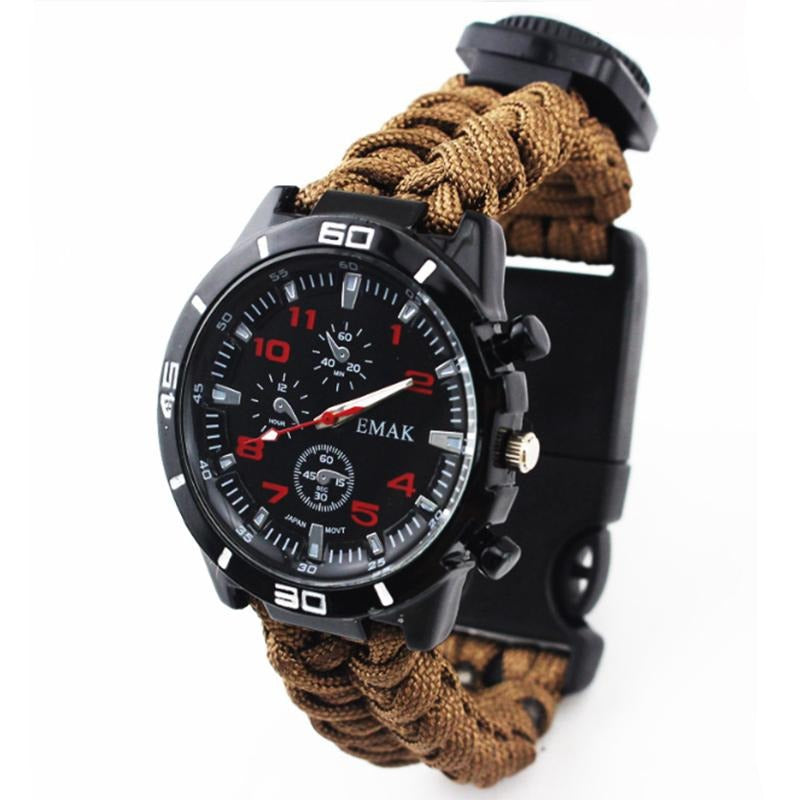 HARDLAND Survival Bracelet Watch Emergency Survival Watch ...